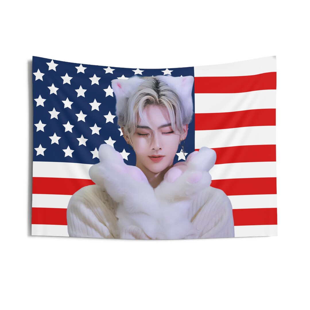 ZB1 Ricky Cute American Flag, Zerobaseone Concert Banner, Zb1 Kpop Flag ...