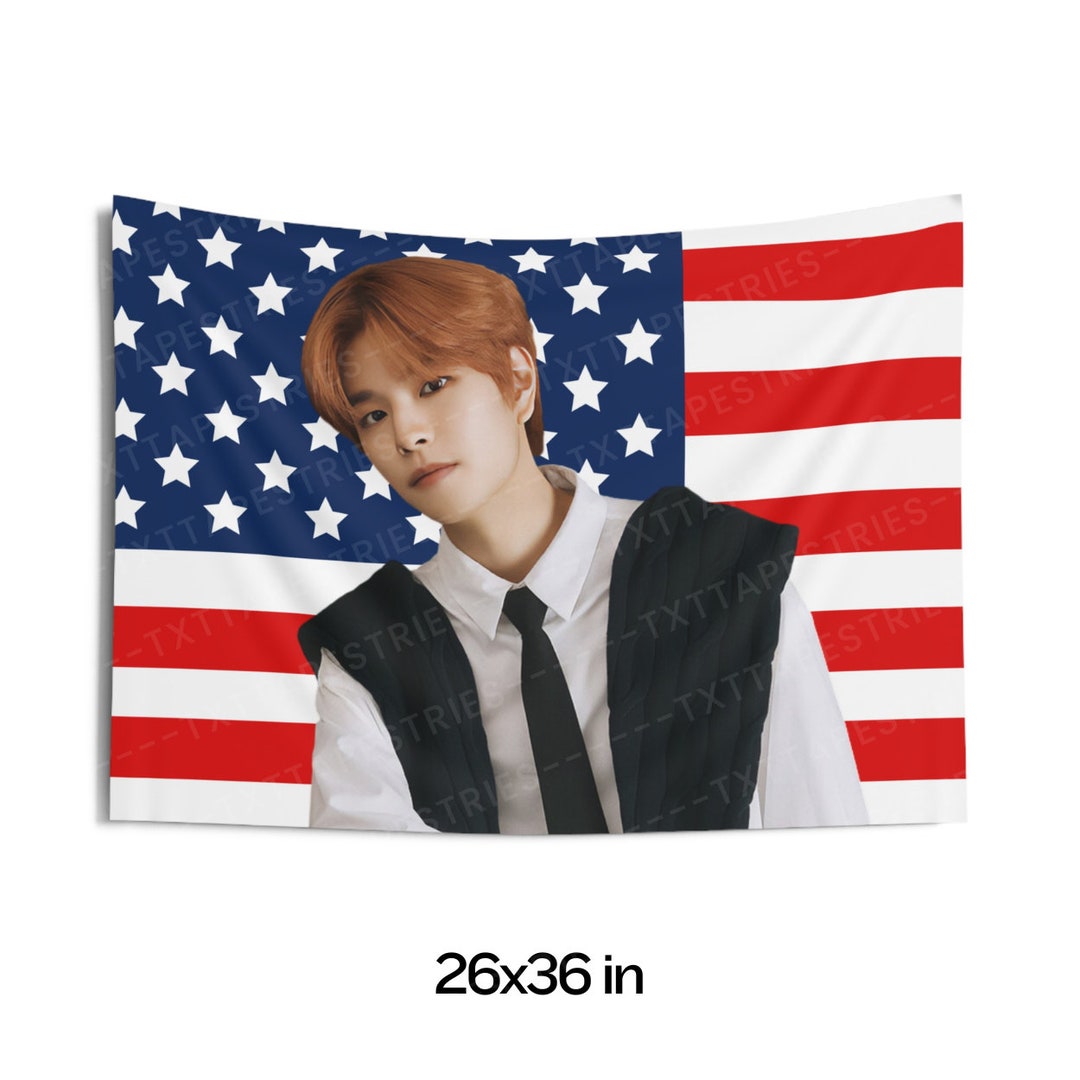 Stray Kids Seungmin Brown Hair Flag Banner, SKZ Seungmin American ...