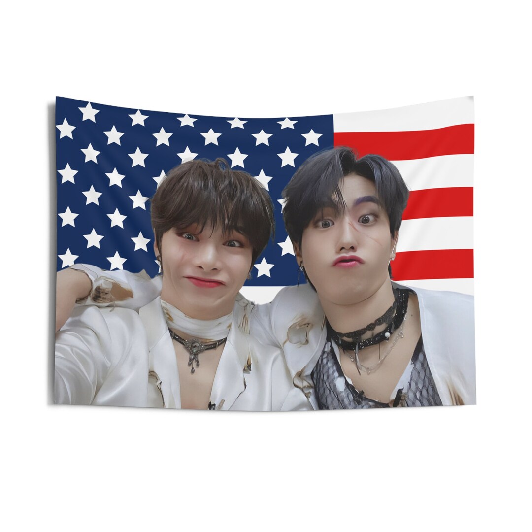 Stray Kids IN and Han Jisung Cute Selfie American Flag, IN Han American ...