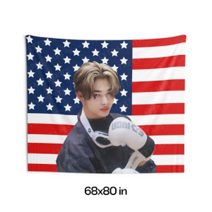 Enhypen Niki Boxer Flag Banner, Niki American Tapestry, Niki Merch ...