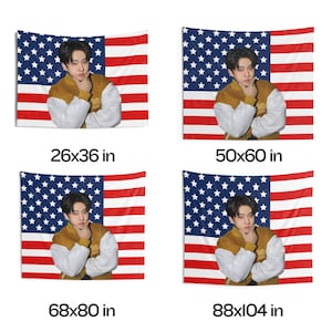 Stray Kids Changbin Flag Banner, Changbin American Tapestry, Changbin ...