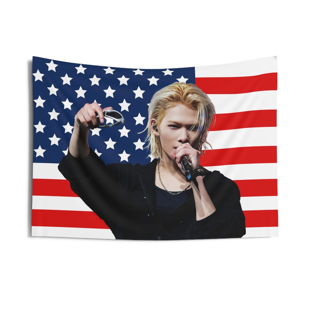 Enha Niki Insane Visuals American Flag Banner, Enha Concert Banner ...