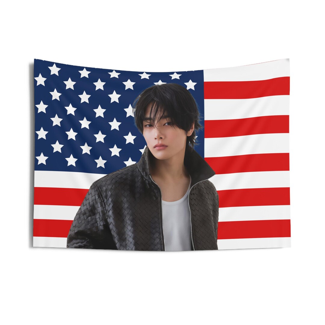 Skz I.N Magazine Photoshoot American Flag, Stray Kids Concert Banner ...
