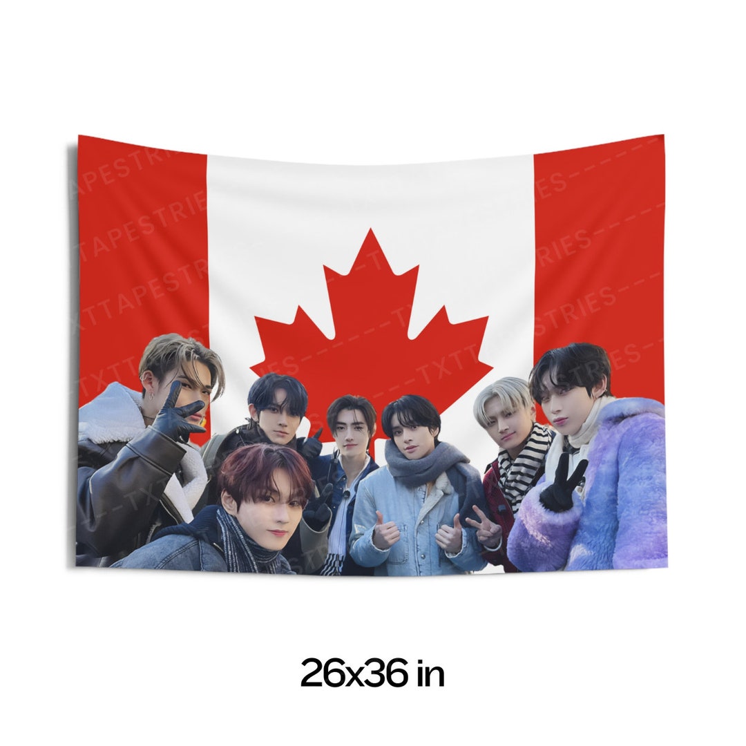 Enhypen Group Canada Flag , Enhypen Canadian Tapestry, Enhypen Merch ...
