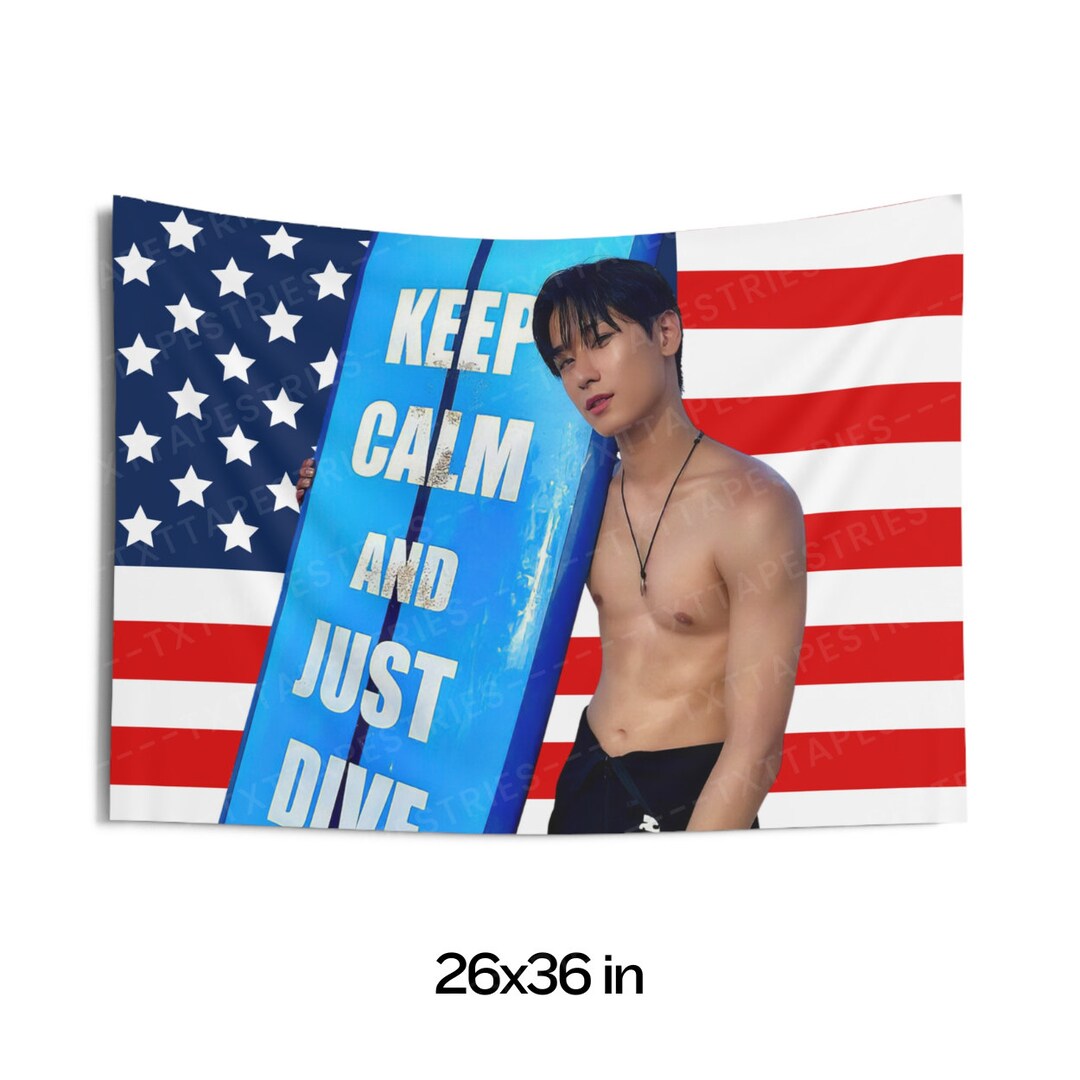 The Boyz Juyeon Surfer Flag Banner, Juyeon American Tapestry, Tbz Watch ...