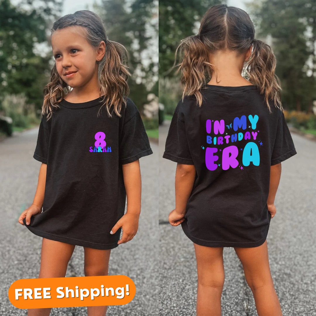 Custom Birthday Girl Shirt, 5th Birthday Shirt Girl, 8th Birthday Shirt ...