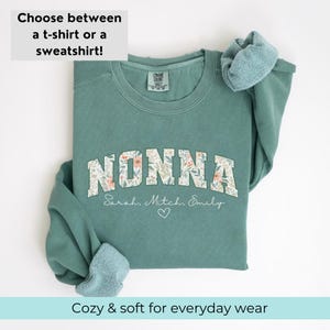 Personalized Nonna Shirt, Comfort Colors® Nonna T-shirt, Nonna Shirt, Nonna Gifts, Nonna ...
