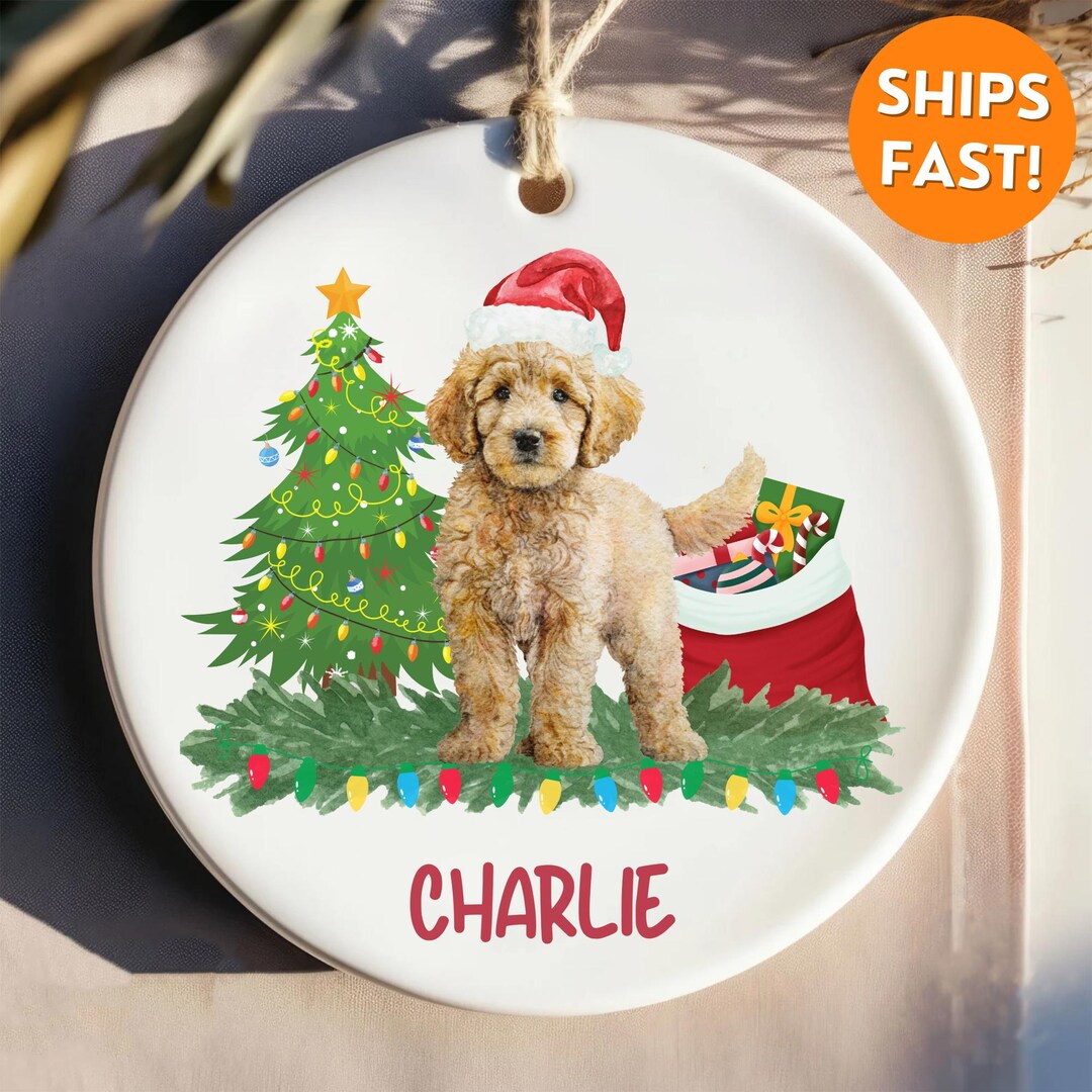 Custom Golden Doodle Ornament, Golden Doodle Christmas Ornament, Custom ...