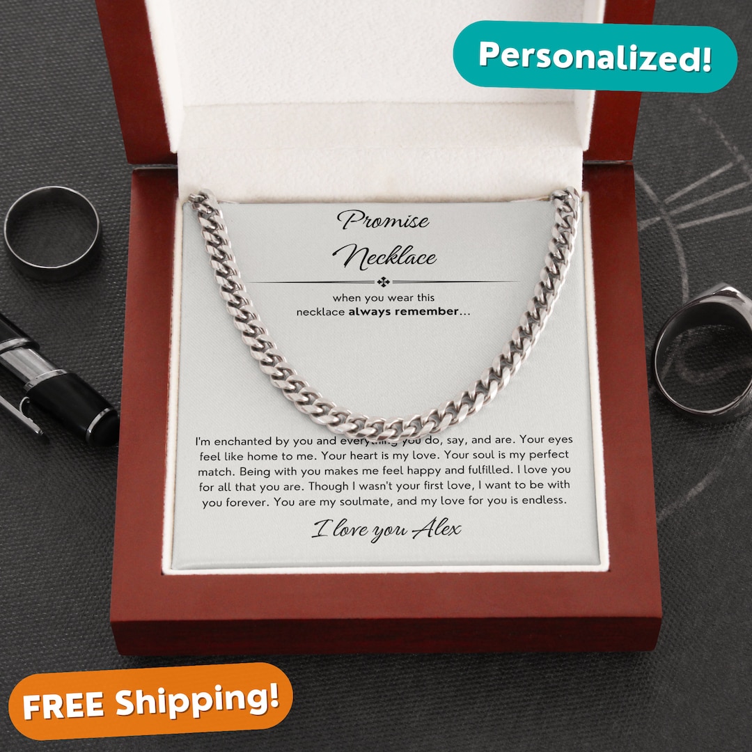 Promise Necklace for Boyfriend, Cheesy Gift Boyfriend, Boyfriend ...