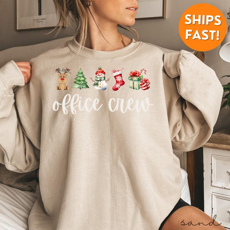 Office Crew Christmas Sweatshirt, Christmas Office Crew Sweatshirt ...