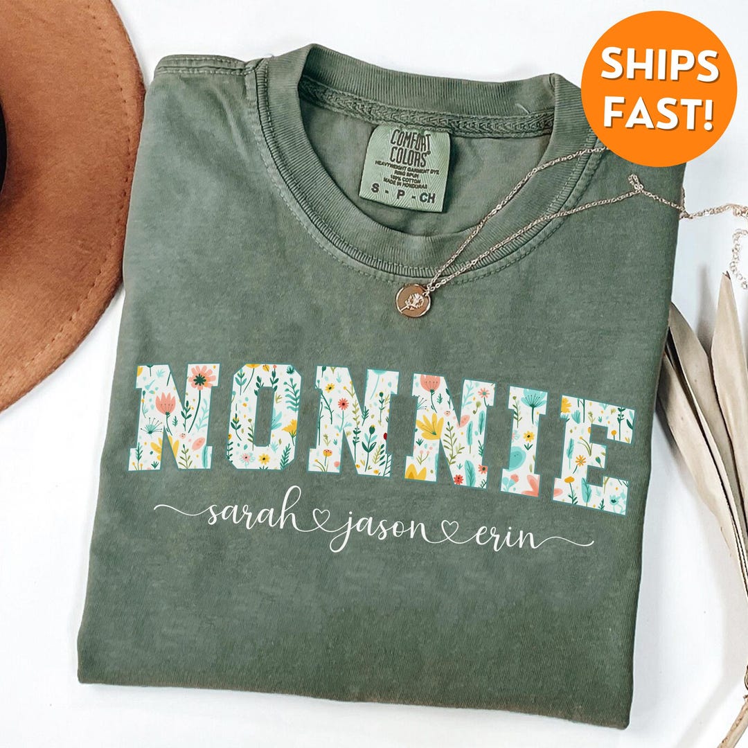 Comfort Colors® Nonnie Tshirt, Nonnie Shirt, Nonnie Gift, Nonnie ...