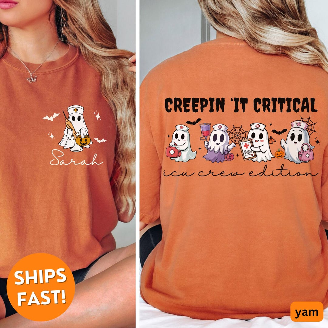 Comfort Colors® ICU Nurse Tshirt, ICU Halloween Shirt, Halloween Icu ...