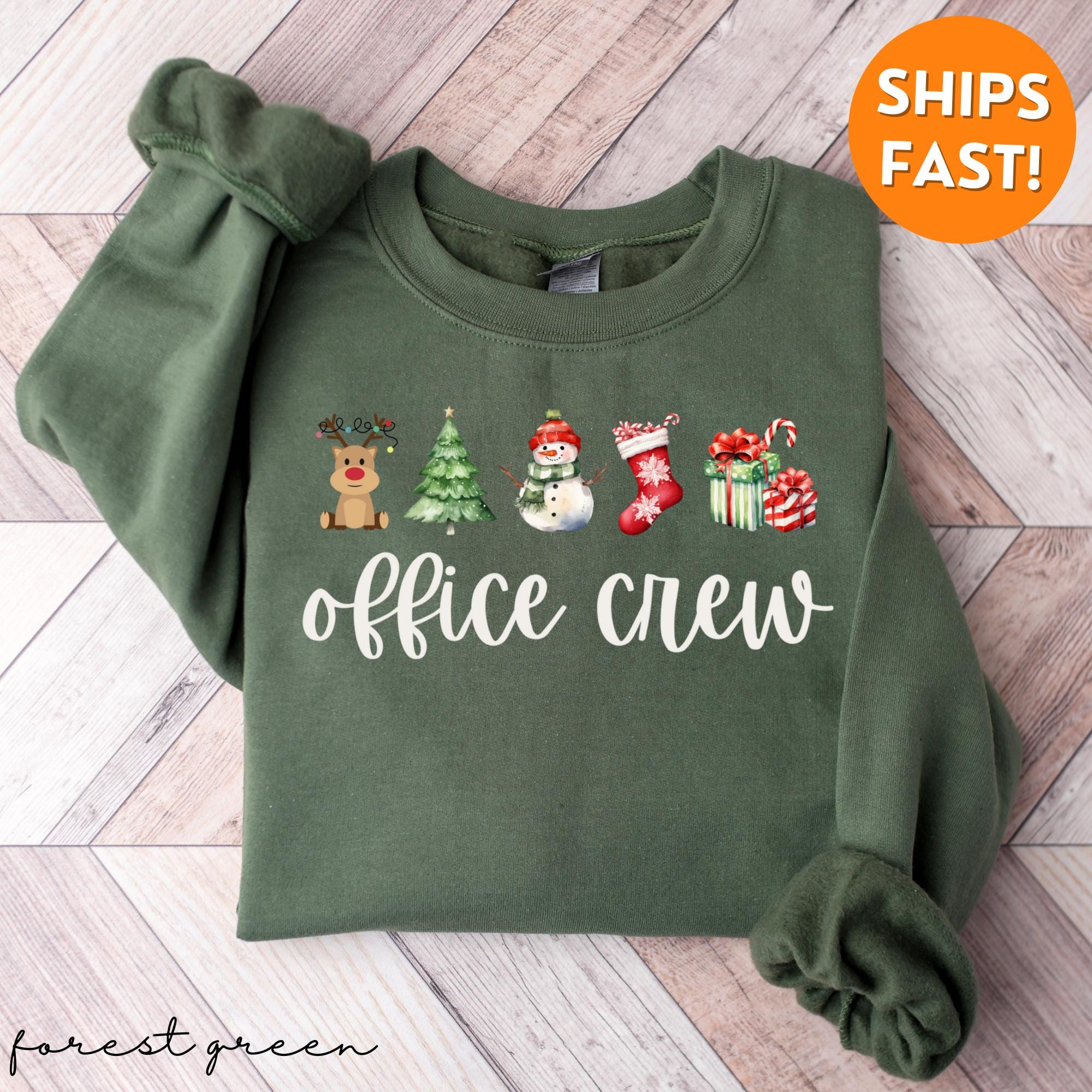 Office Crew Christmas Sweatshirt, Christmas Office Crew Sweatshirt ...