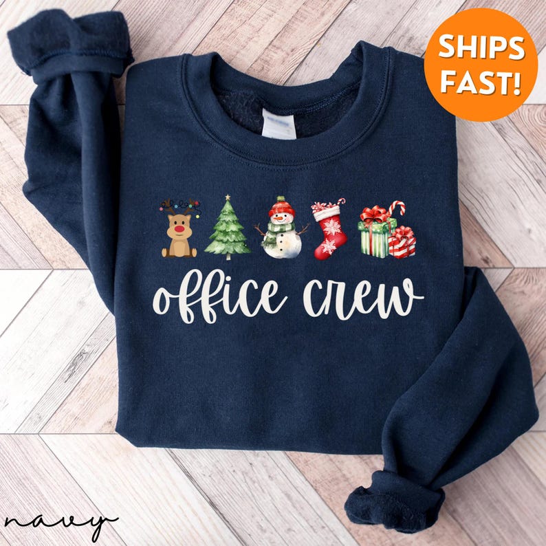 Office Crew Christmas Sweatshirt, Christmas Office Crew Sweatshirt ...