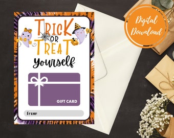 Trick or Treat Gift Card Holder Halloween Gift Card Holder Teacher Gift ...