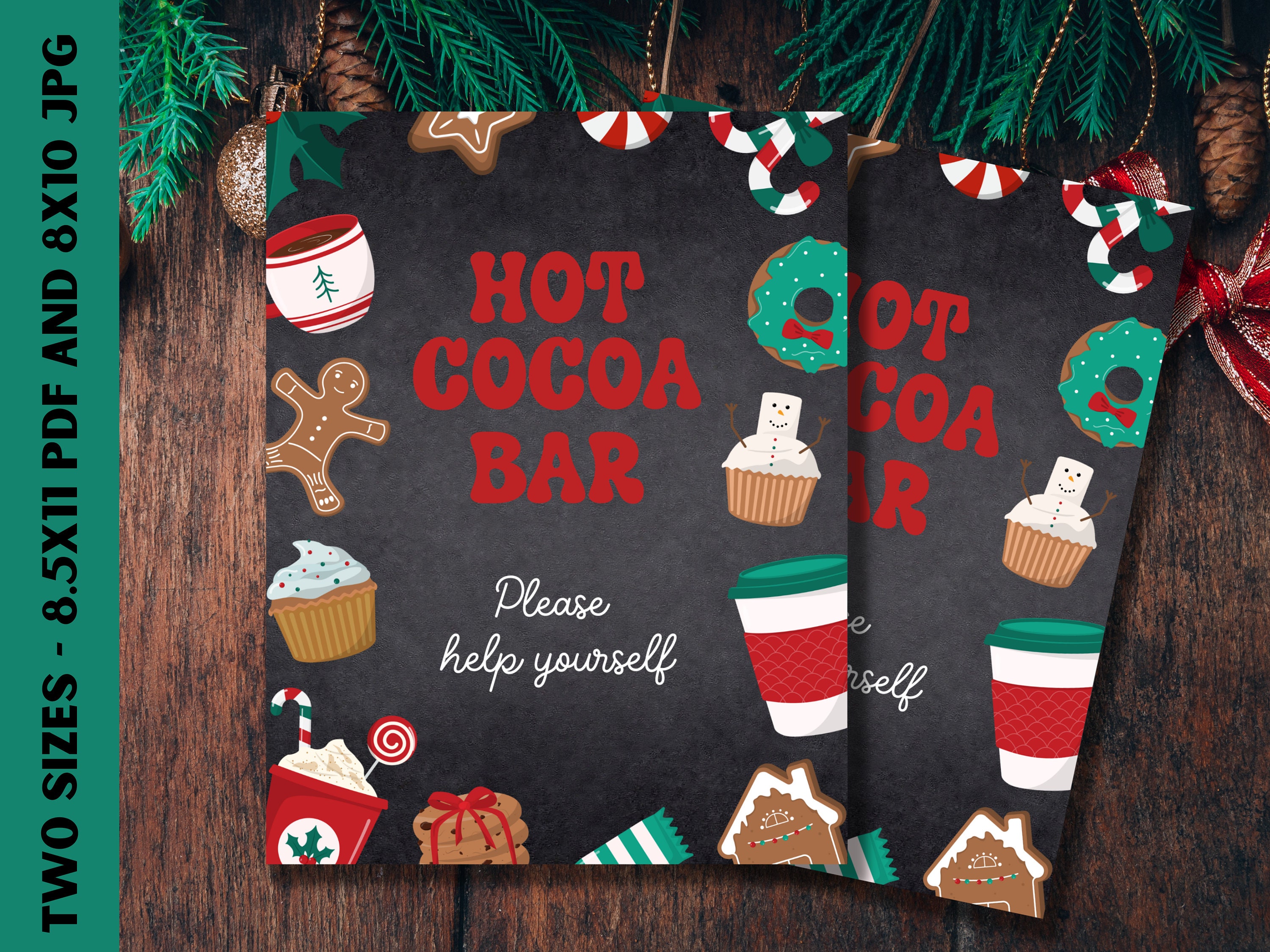 Hot Chocolate Bar Printable Kit, Hot Chocolate Party, Hot Chocolate Bar ...