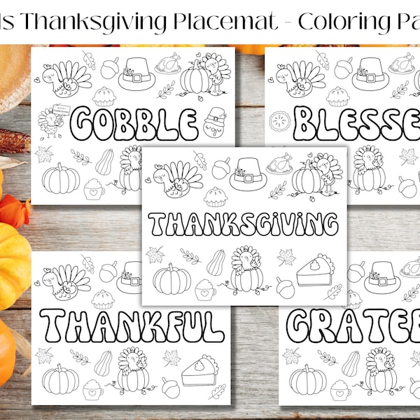 Thanksgiving Placemat - Etsy