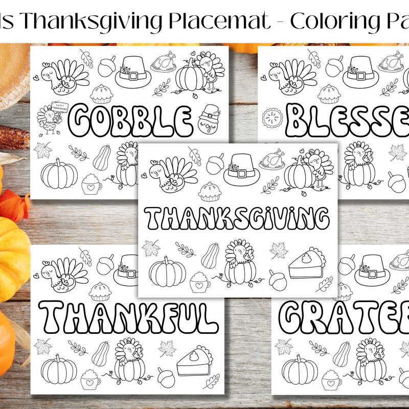 Thanksgiving Placemat - Etsy
