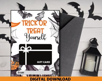 Trick or Treat Gift Card Holder Halloween Gift Card Holder Teacher Gift ...