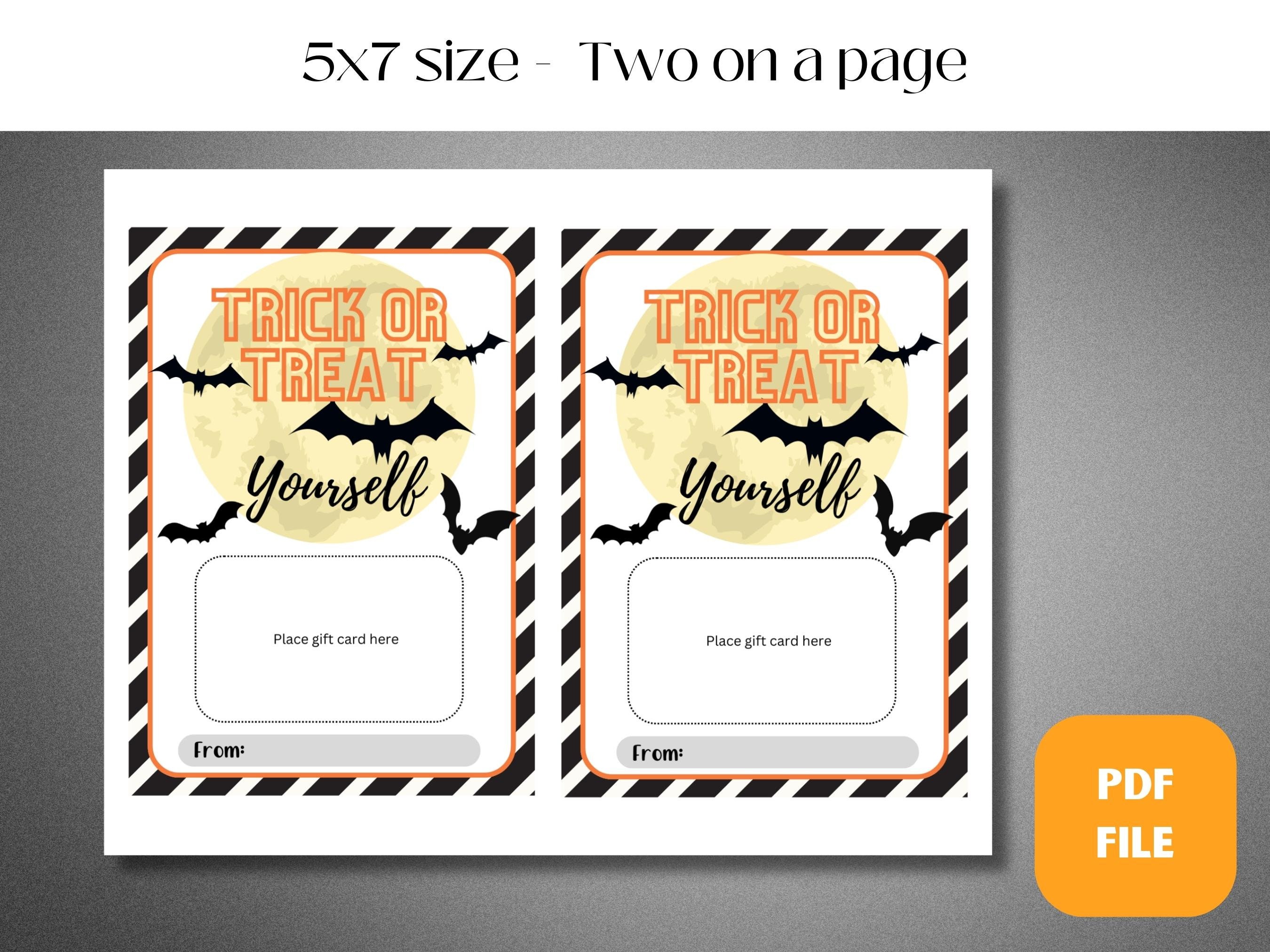 Trick or Treat Gift Card Holder | Halloween Gift Card Holder | Teacher ...