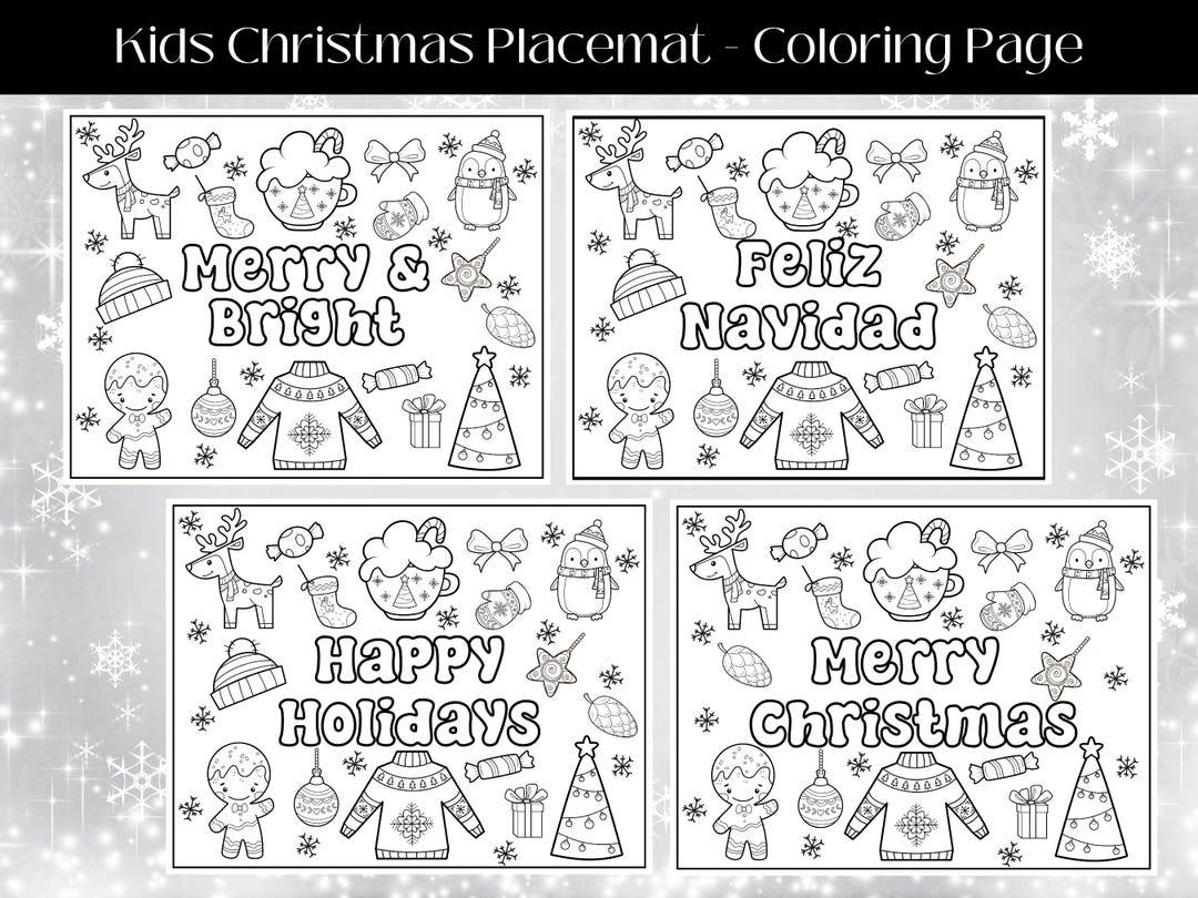 Printable Christmas Placemats | Christmas Activities for Kids ...
