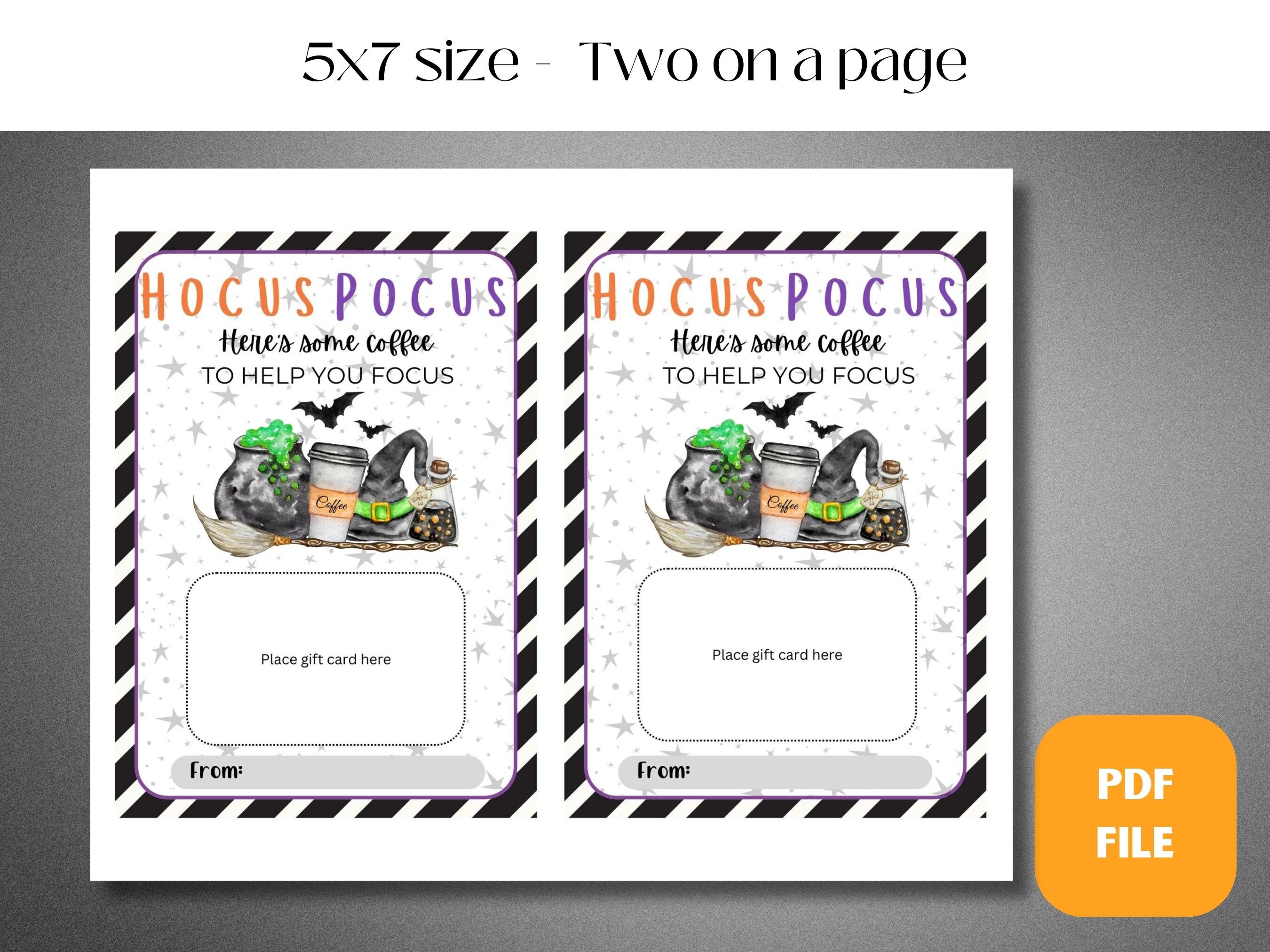 Hocus Pocus Gift Card Holder Boo Basket Halloween Gift Card Holder ...