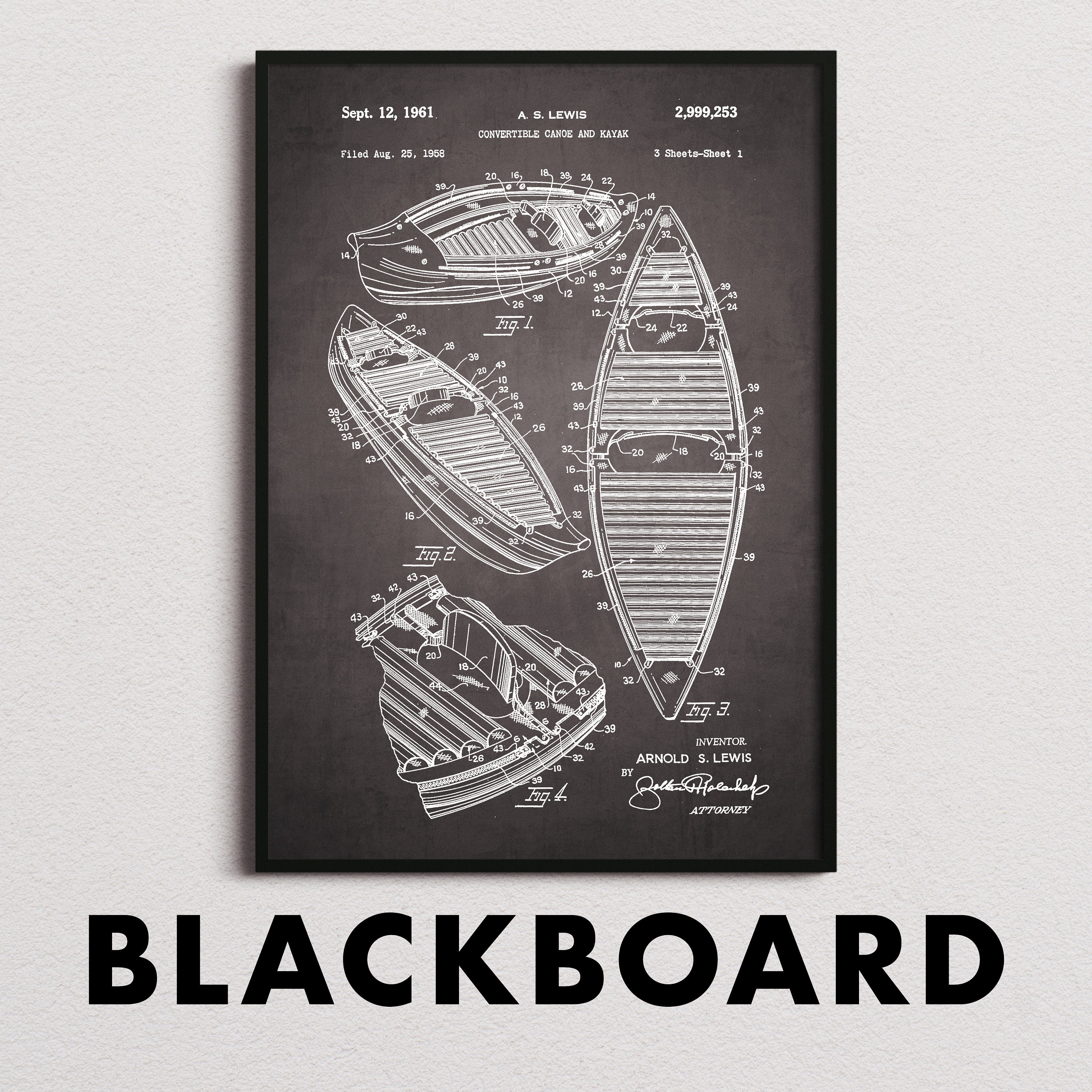 Canoe and Kayak Patent Print, Canoe and Kayak Print, Canoe and Kayak ...