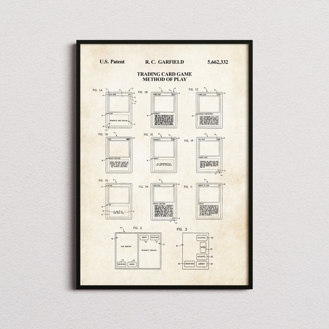Magic the Gathering Card Game Patent Print, Magic the Gathering Poster ...