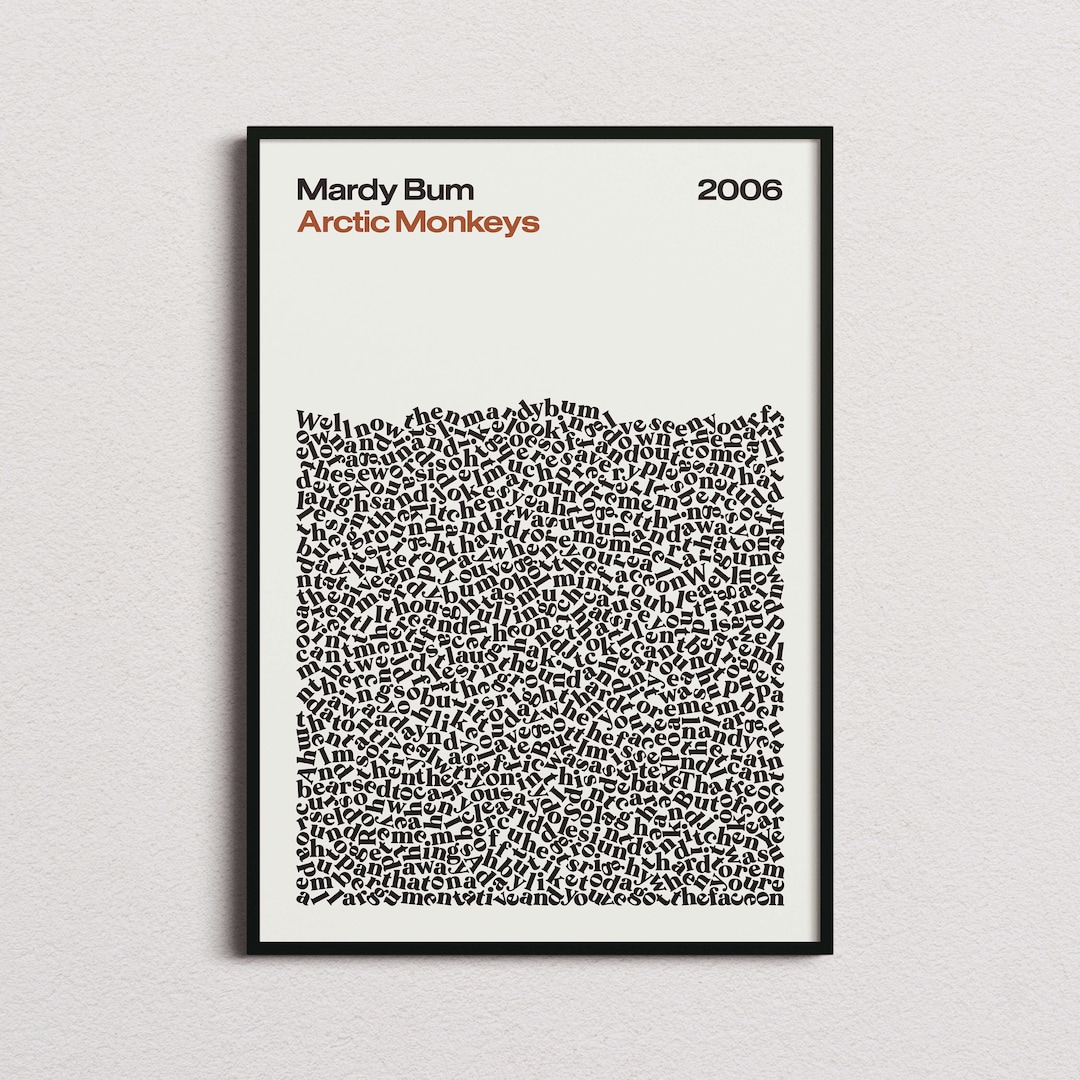 Arctic Monkeys Mardy Bum Song Lyrics Print, Arctic Monkeys Poster ...