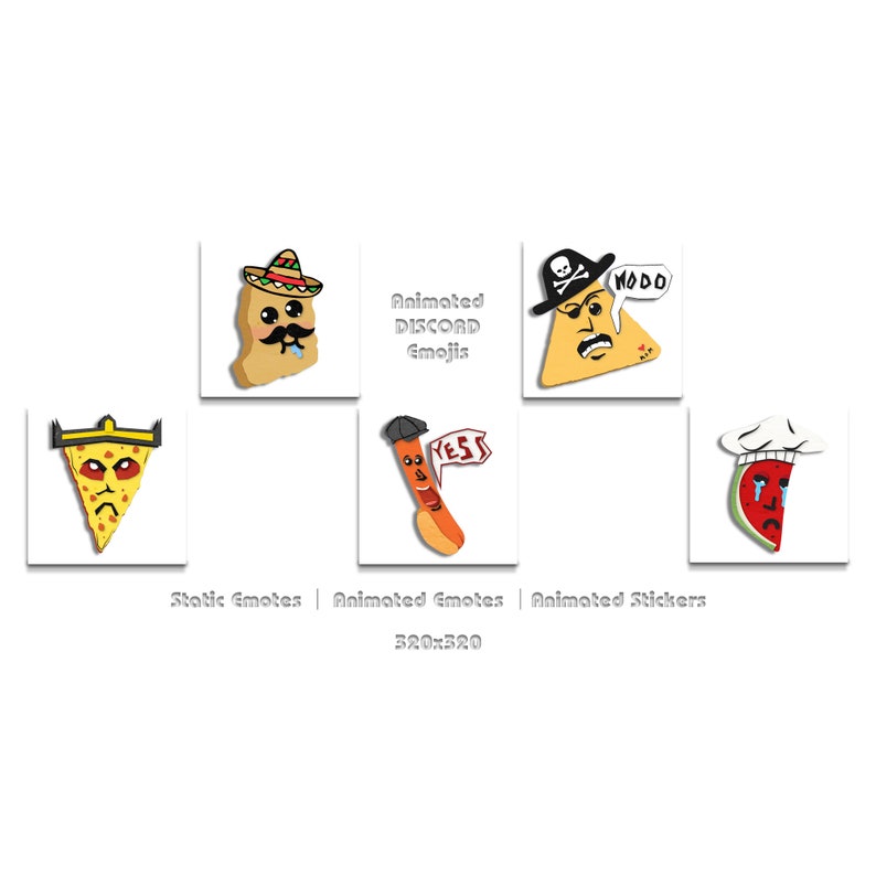 Discord Food Emoji and Sticker Pack by Vinnyhaw - Etsy
