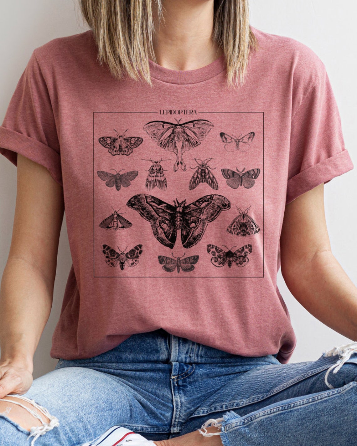 Moth Comfort Colors Shirt Scientific Chart Moth Family - Etsy