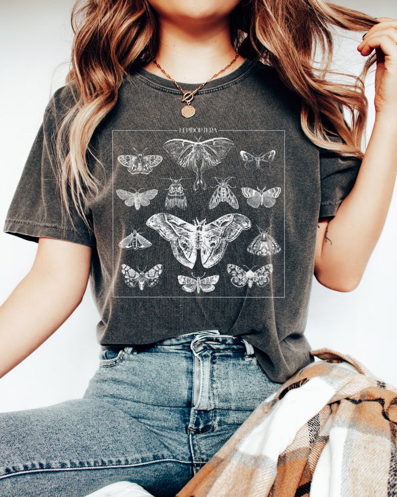 Moth Comfort Colors Shirt Scientific Chart Moth Family - Etsy