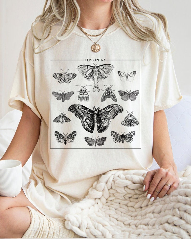 Moth Comfort Colors Shirt Scientific Chart Moth Family - Etsy