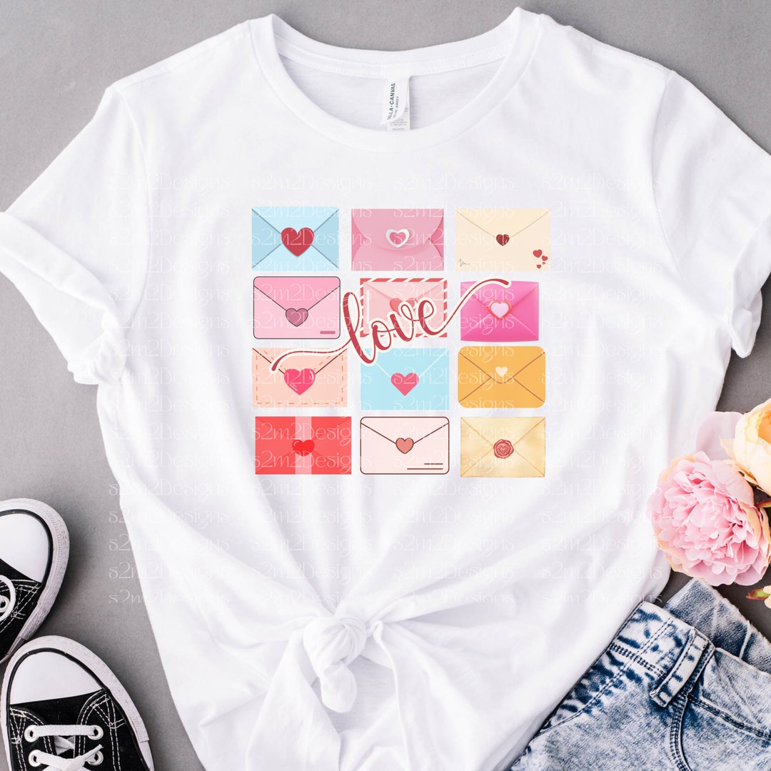 Love Letters Shirt, Hearts Shirt, Heart Lover, Valentine's Day Gift ...