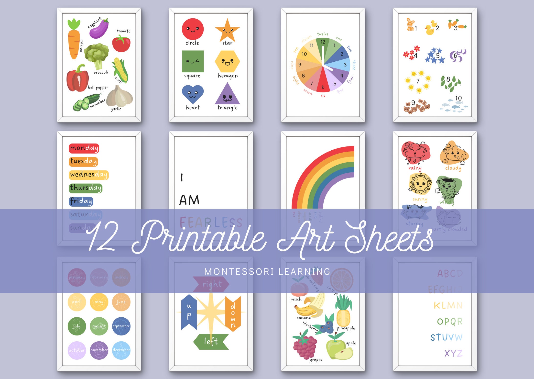 Exciting Digital Learning Wall Art Bundle for Kids | Educational Prints ...