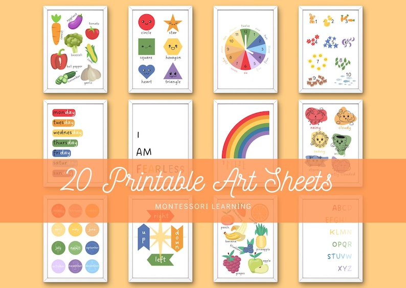 Exciting Digital Learning Wall Art Bundle for Kids | Educational Prints ...