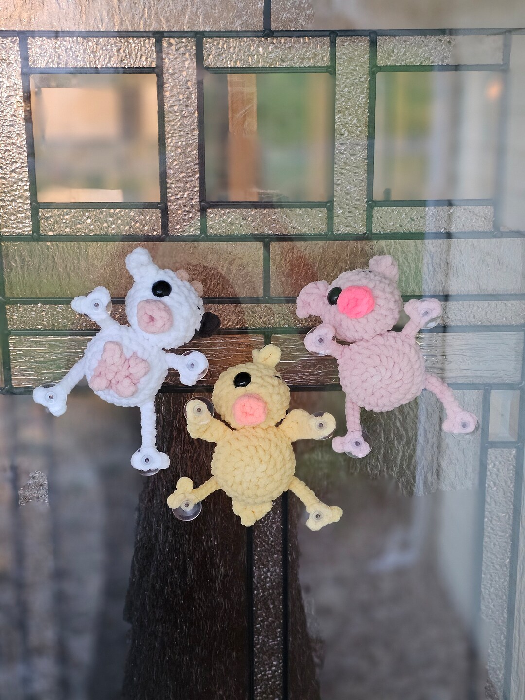 Window Cling Cow, Pig, and Chick - Etsy