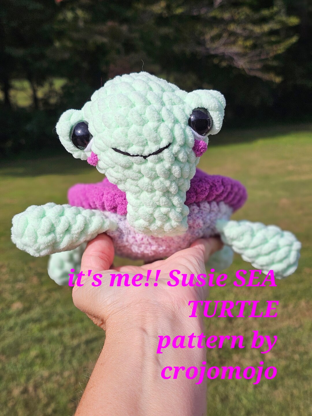 No Sew Crochet Pattern Sea Turtle Heart Shaped Shell - Etsy