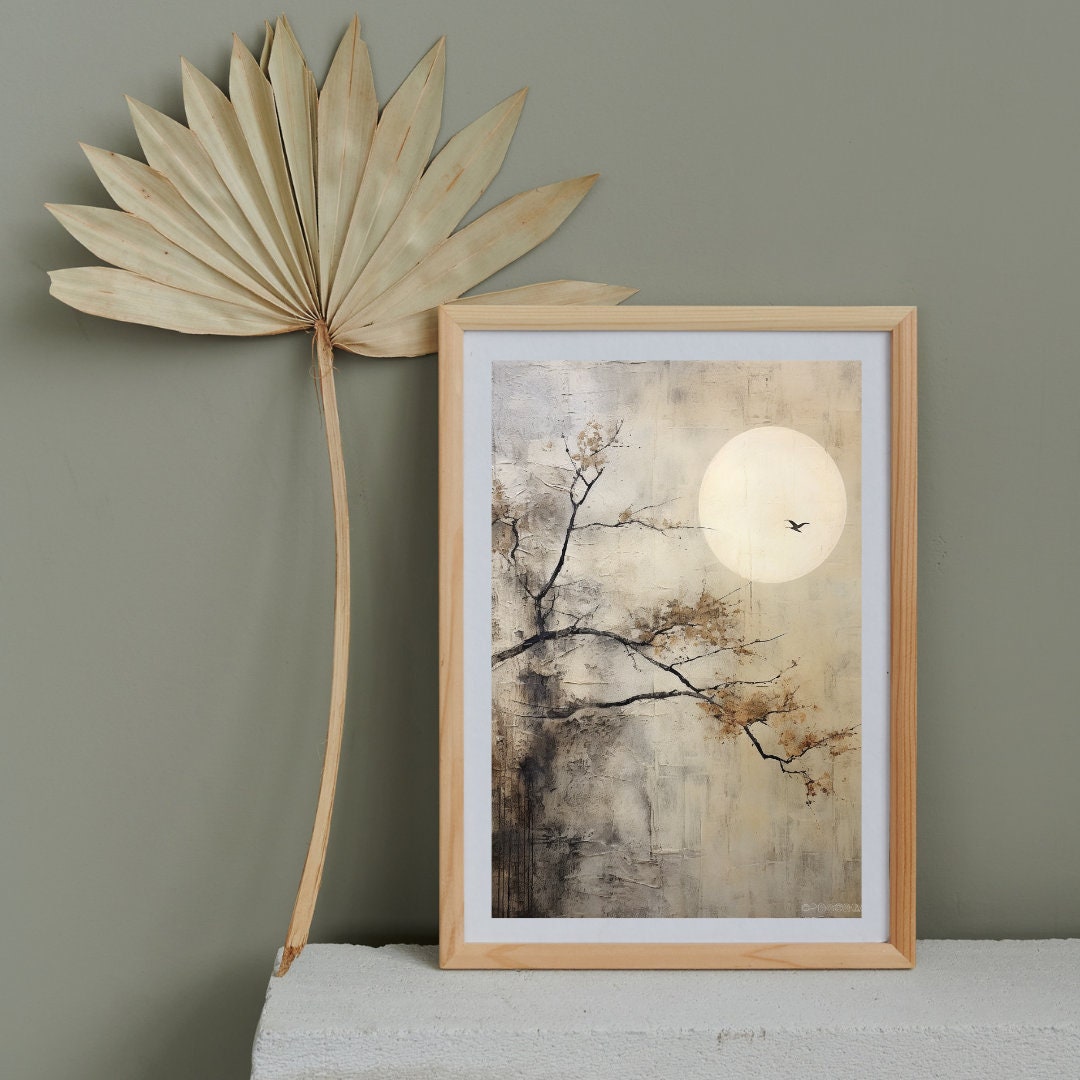 Japandi Wall Art , Japandi Canvas Art, Japandi Neutral Scandinavian ...