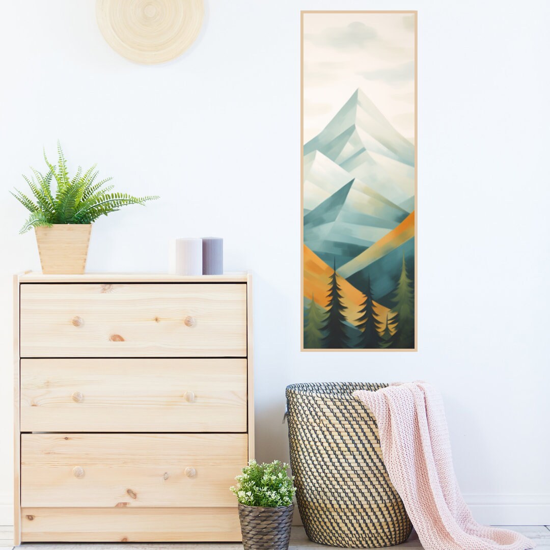 Long Narrow Wall Art, Tall and Thin Canvas Wall Art, Modern Wall Art ...