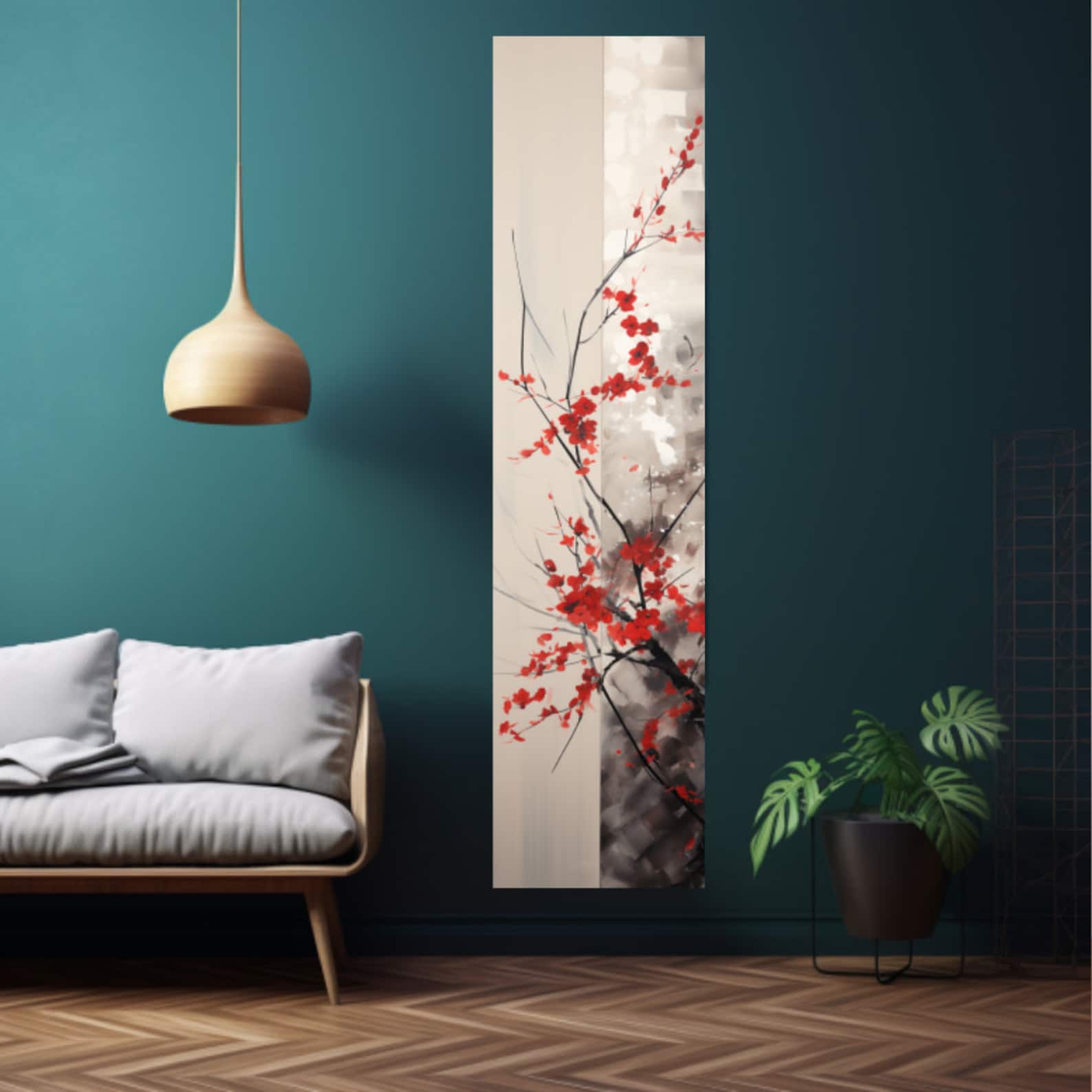 Long Narrow Wall Art, Tall and Thin Canvas Wall Art, Modern Wall Art ...