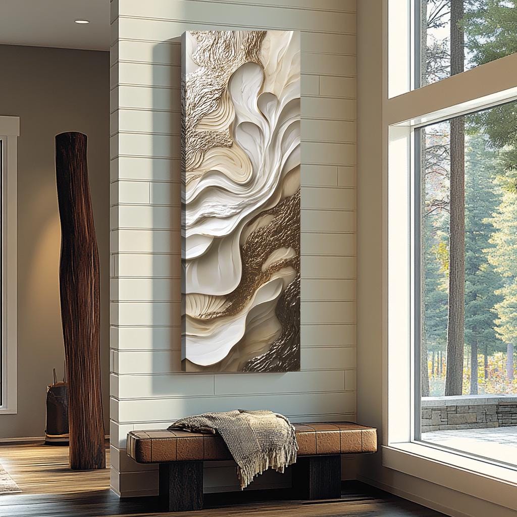 Long Narrow Wall Art, Tall and Thin Canvas Wall Art, Modern Wall Art ...