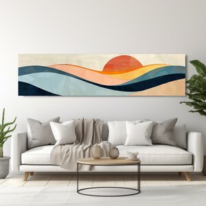 Long Horizontal Wall Art, Narrow Horizontal Wall Art, Long Narrow Wall ...