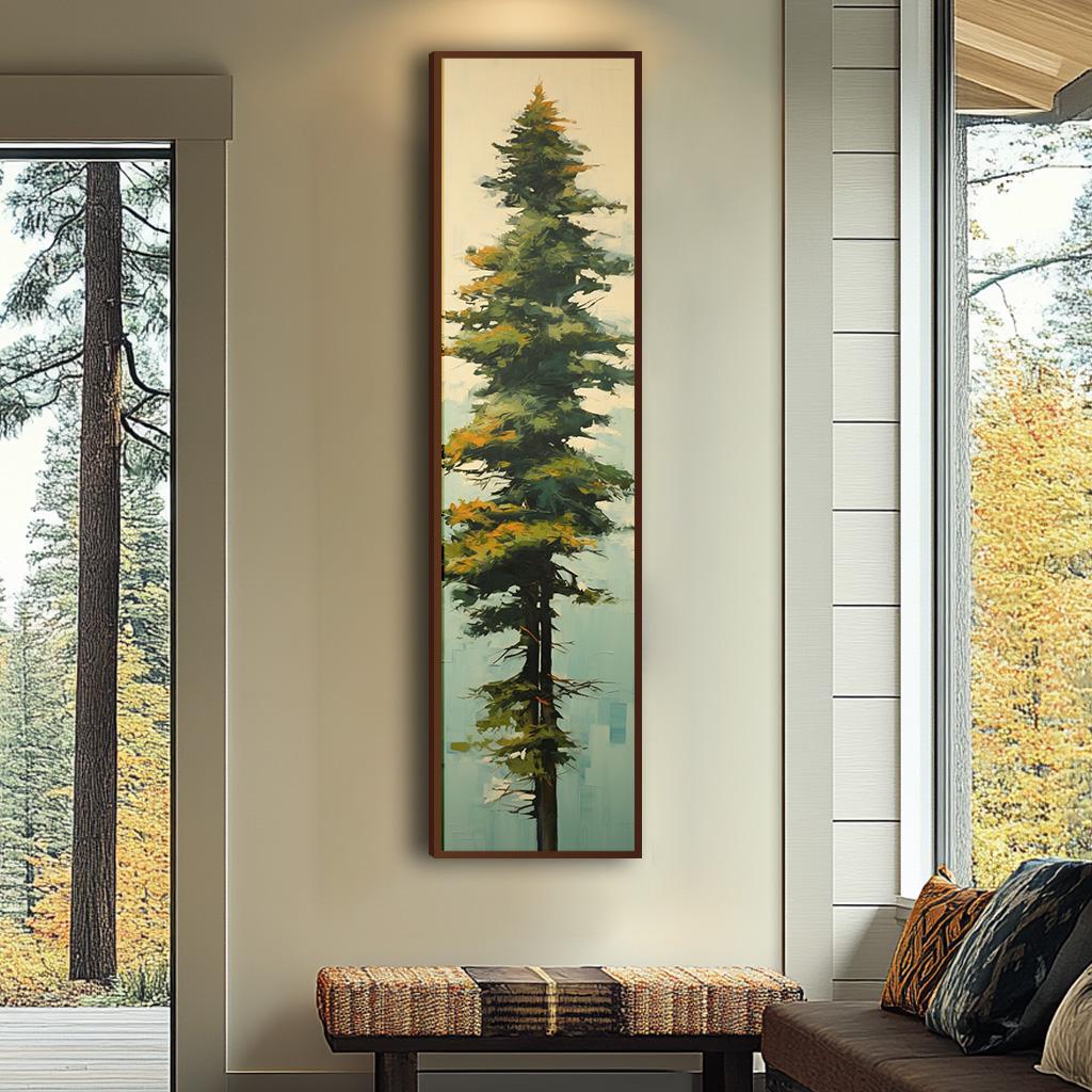 Long Narrow Wall Art, Tall Narrow Wall Art, Vertical Wall Art, Long ...