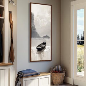 Long Narrow Wall Art, Tall Narrow Wall Art, Vertical Wall Art, Long ...