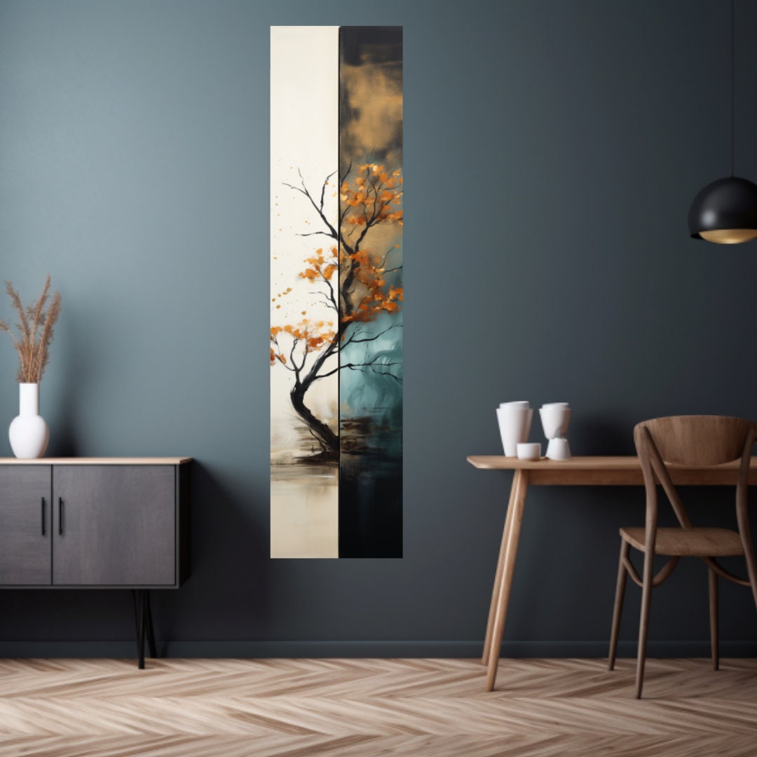 Long Narrow Wall Art Tall and Thin Canvas Wall Art Modern - Etsy Canada