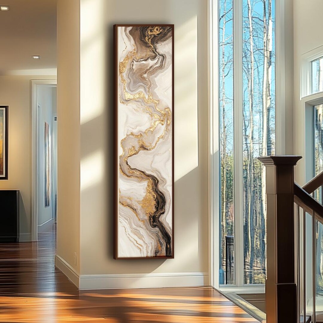 Long Narrow Wall Art, Tall and Thin Canvas Wall Art, Modern Wall Art ...