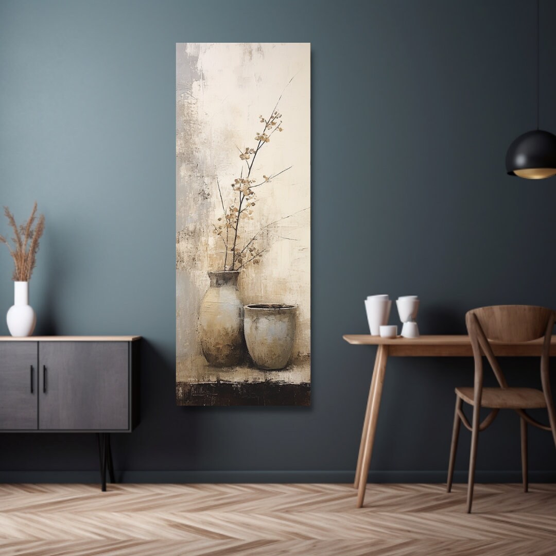 Long Narrow Wall Art, Tall and Thin Canvas Wall Art, Modern Wall Art ...
