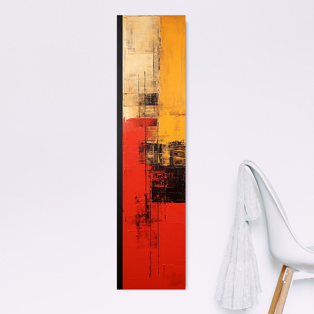 Long Narrow Wall Art, Tall Narrow Wall Art, Vertical Wall Art, Long ...