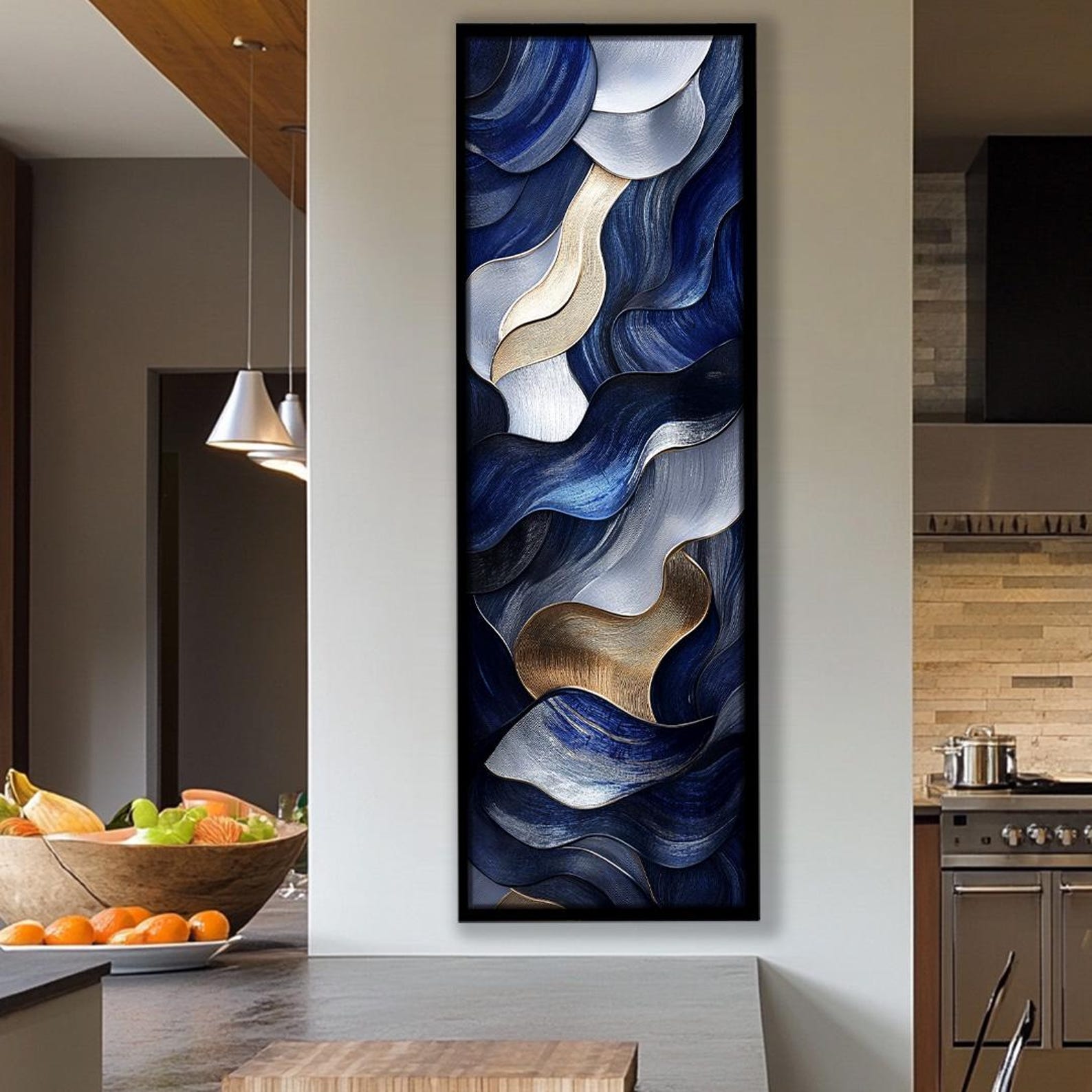 Long Narrow Wall Art, Tall and Thin Canvas Wall Art, Modern Wall Art ...